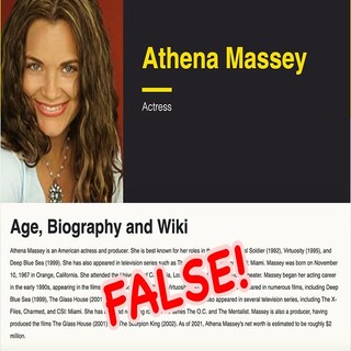 Athena Massey - actress, producer