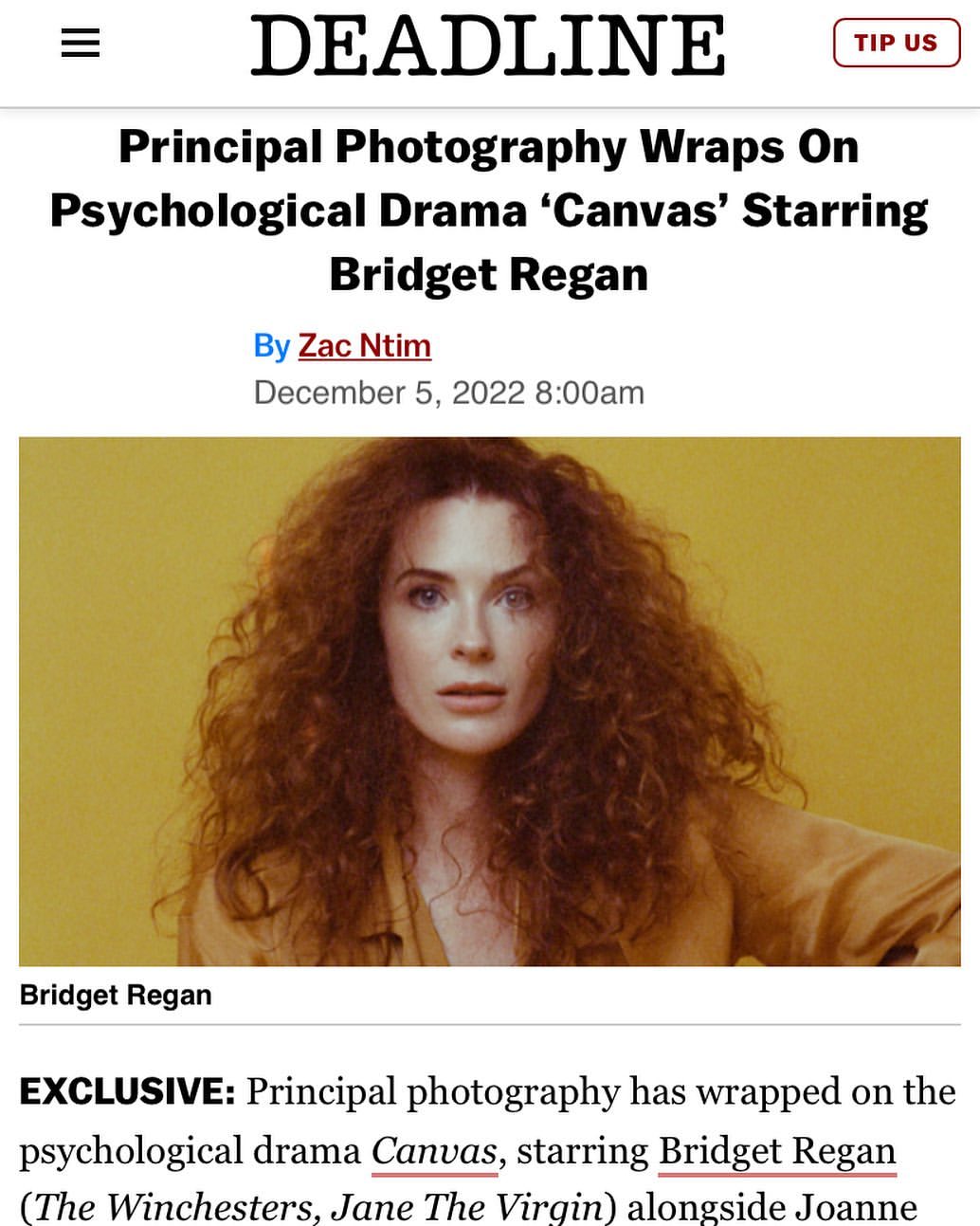 Bridget Regan - actress - biography, photo, best movies and TV shows
