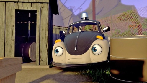 Pelle Politibil går i vannet (animation movie, 2009)