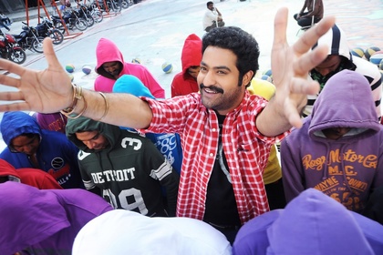Ntr In Dammu In White Shirt