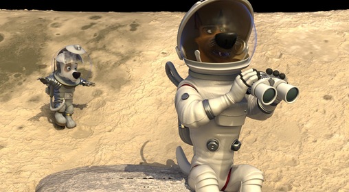 Space Dogs: Adventure to the Moon (animation movie, 2013)